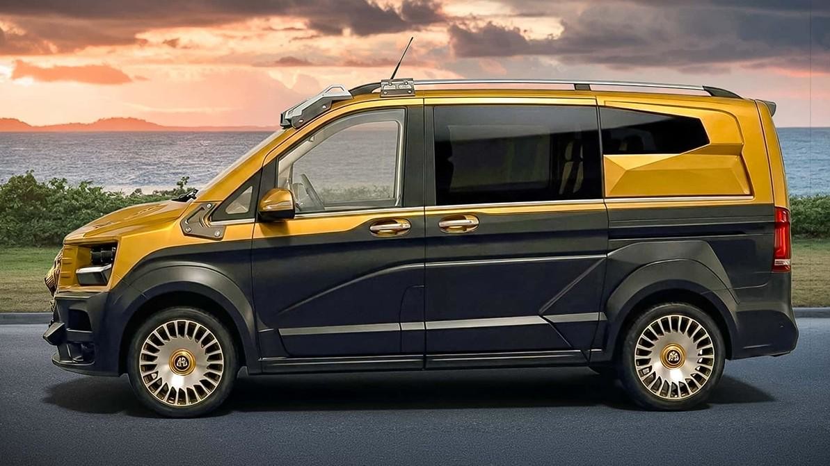 V-Class превратили в броневик в Латвии